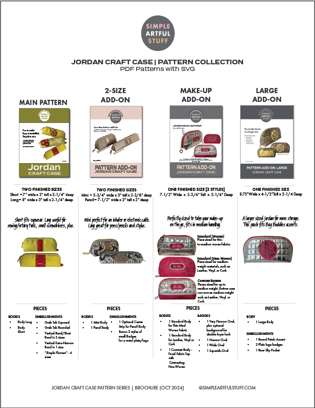 JORDAN CRAFT CASE | Pattern Add-On: Make-Up Pouch – Simple Artful Stuff