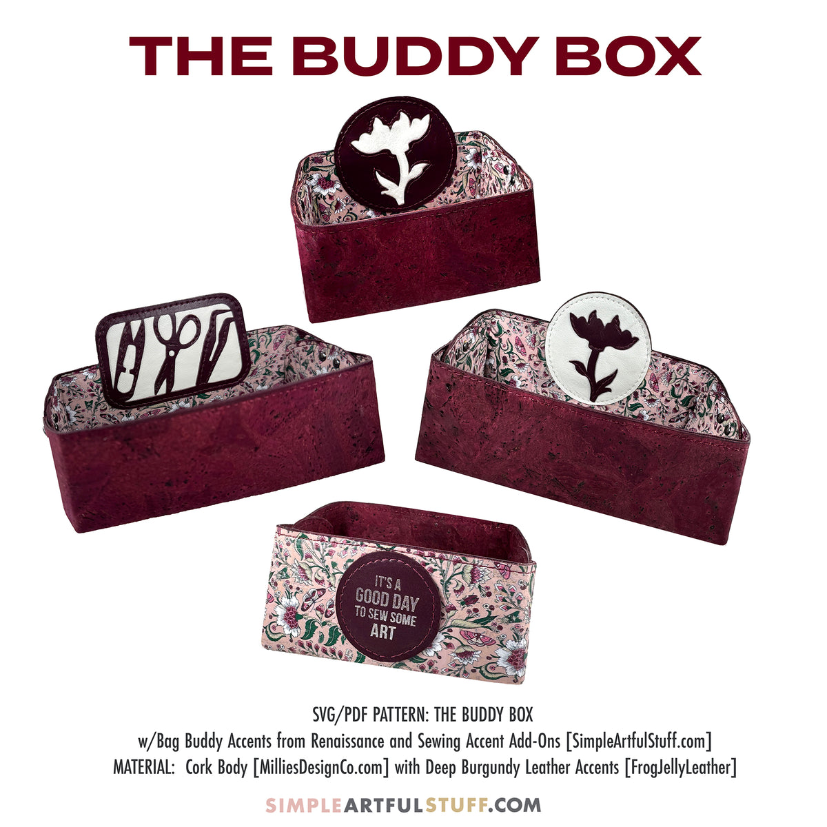 BAG BUDDIES | MAIN PATTERN Buddy Box (PDF + SVG) – Simple Artful Stuff